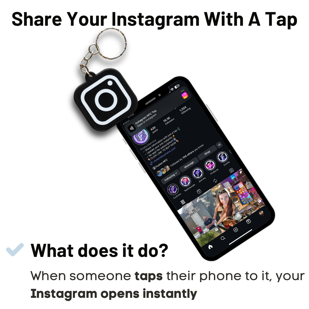 Instagram NFC Keychain – Fusion NFC